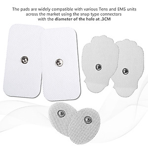 TENS Unit Pads - Premium Quality Snap Replacement Electrodes for TENS and EMS Electrotherapy - Self Adhesive Reusable Patches up to 30 Times (20 Pads) Combo (S, L, XL)