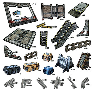 Battle Systems Sci-Fi Terrain - 28mm Modular 3D Space Terrain - Perfect for Wargaming and Roleplaying Tabletop Games - Full Colour Printed 3D 40K Multi Level Building Models (Outlands Delta Garrison)