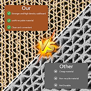 HappyFreeSX Splicing Cat Scratch Pad: Cat Scratchers for Indoor Cats and Kitten, 2 Pack Cat Scratching Pad, Cat Scratcher Cardboard, Cat Scratching Pad, Premium Scratch from Cats, Double-Sided Design