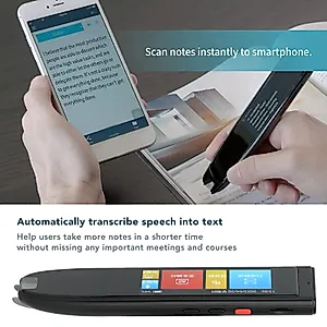 C Pen Text, PDAs Handhelds WiFi Light Weight Pen Reader Support 112 Languages Digital Reader Pen LCD Touch Screen Pen Scanner for Study Reading Exam Dyslexia Differences Tests Meet