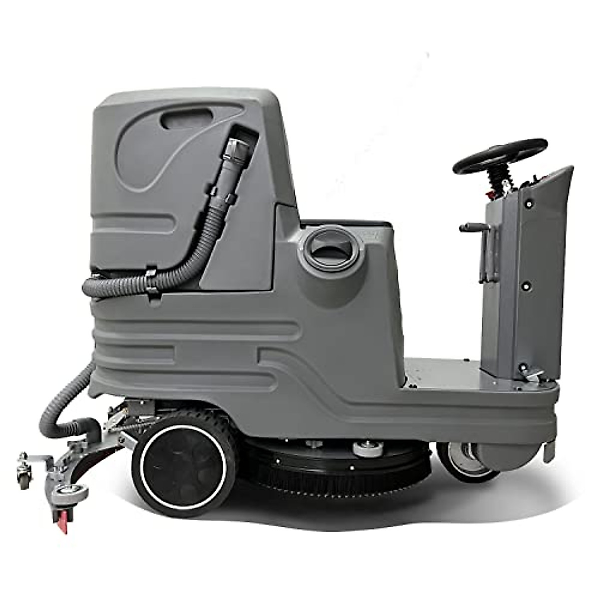 Emotor Commercial Riding Floor Scrubber Machine, Automatic Battery-Powered Industrial Ride-on Floor Cleaning Equipment, 21" Brush with 21 Gallon Tank High Efficiency