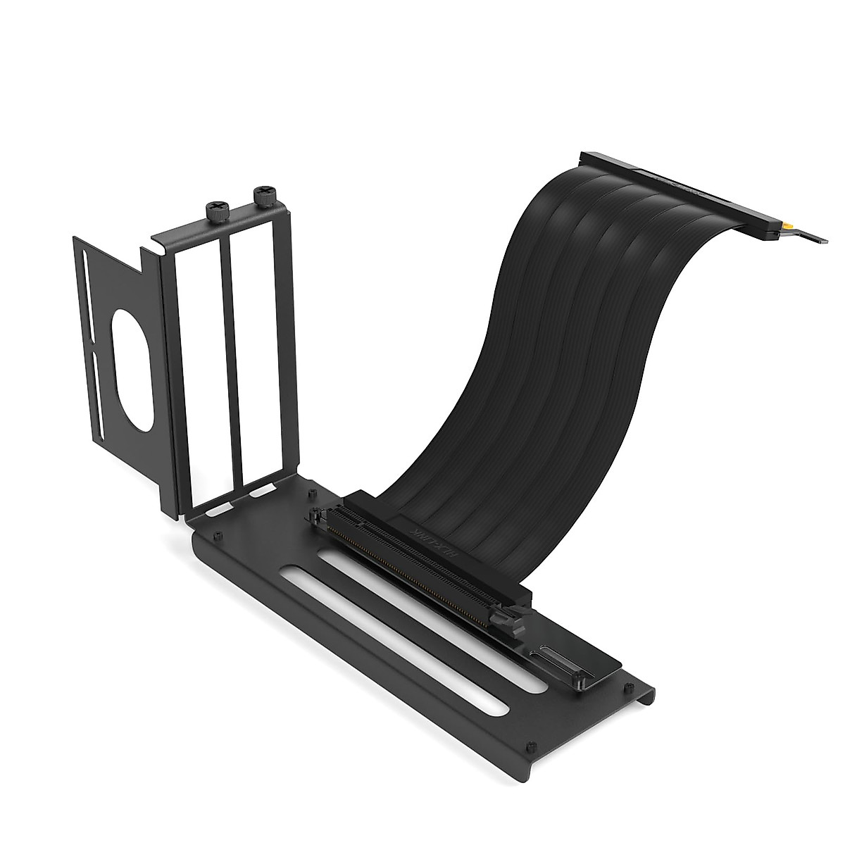 IBEST IMPETUS Vertical GPU Mounting Bracket Graphics Card Holder Kit with PCIE Riser Cable 90 Degree Right Angle 25cm Black