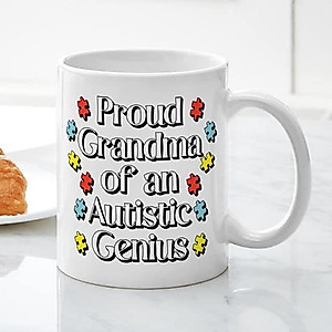 CafePress Proud Grandma Of An Autistic Gen Ceramic Coffee Mug, Tea Cup 11 oz