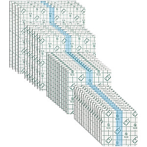 BBTO 100 Pieces Transparent Stretch Adhesive Bandage Waterproof Clear Protective Shower Patch Film Cover Bandages Tattoo Cover up Adhesive Wrap, 4 Sizes(3, 4, 6, 8 Inch)