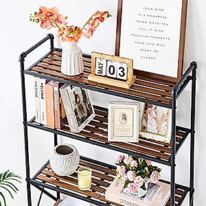 Tajsoon 5 Tier Bathroom Shelf Unit Free Standing Shelves, Widen Display Shelf, Multipurpose Storage Shelf for Bathroom, Kitchen, Entryway, Living Room, Industrial Style, Metal