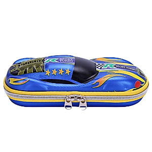 Generic Pencil Case Large Capacity with Compartments Car Pen Pouch Holder, Blue