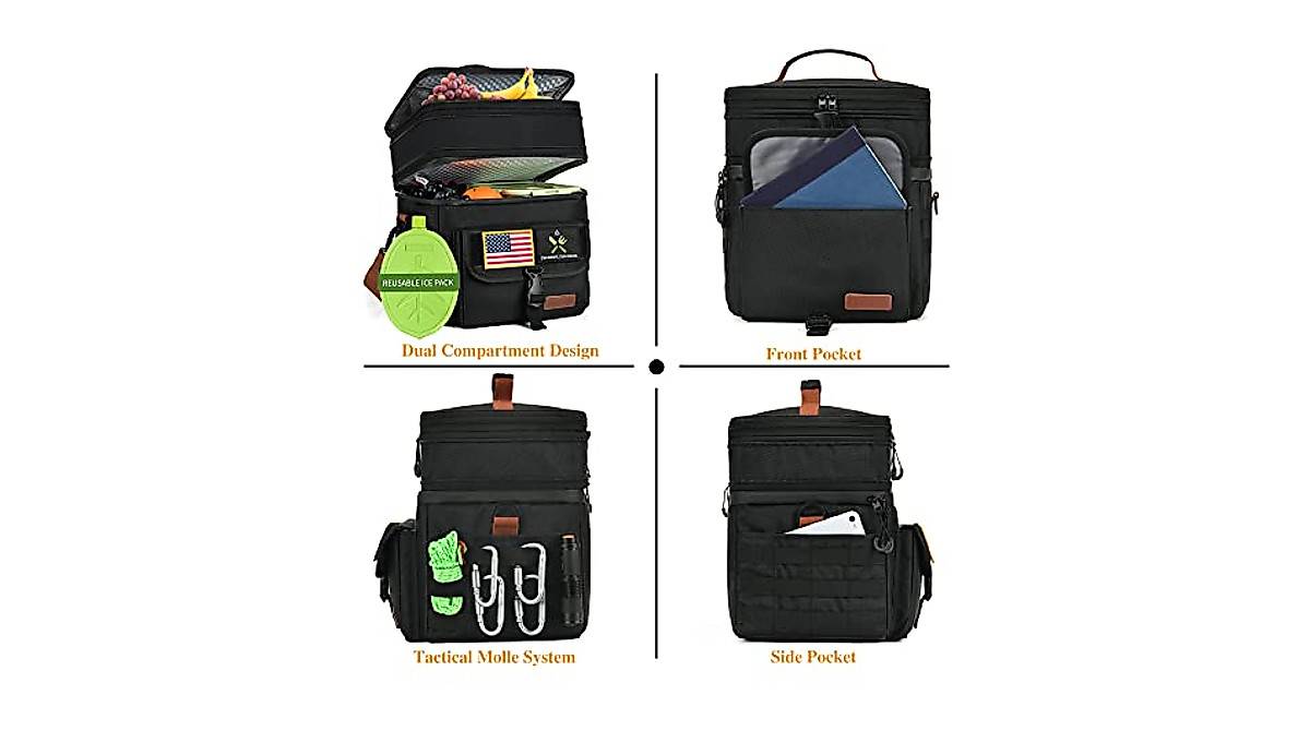 LOKASS Tactical Lunch Box - Insulated & Expandable Cooler