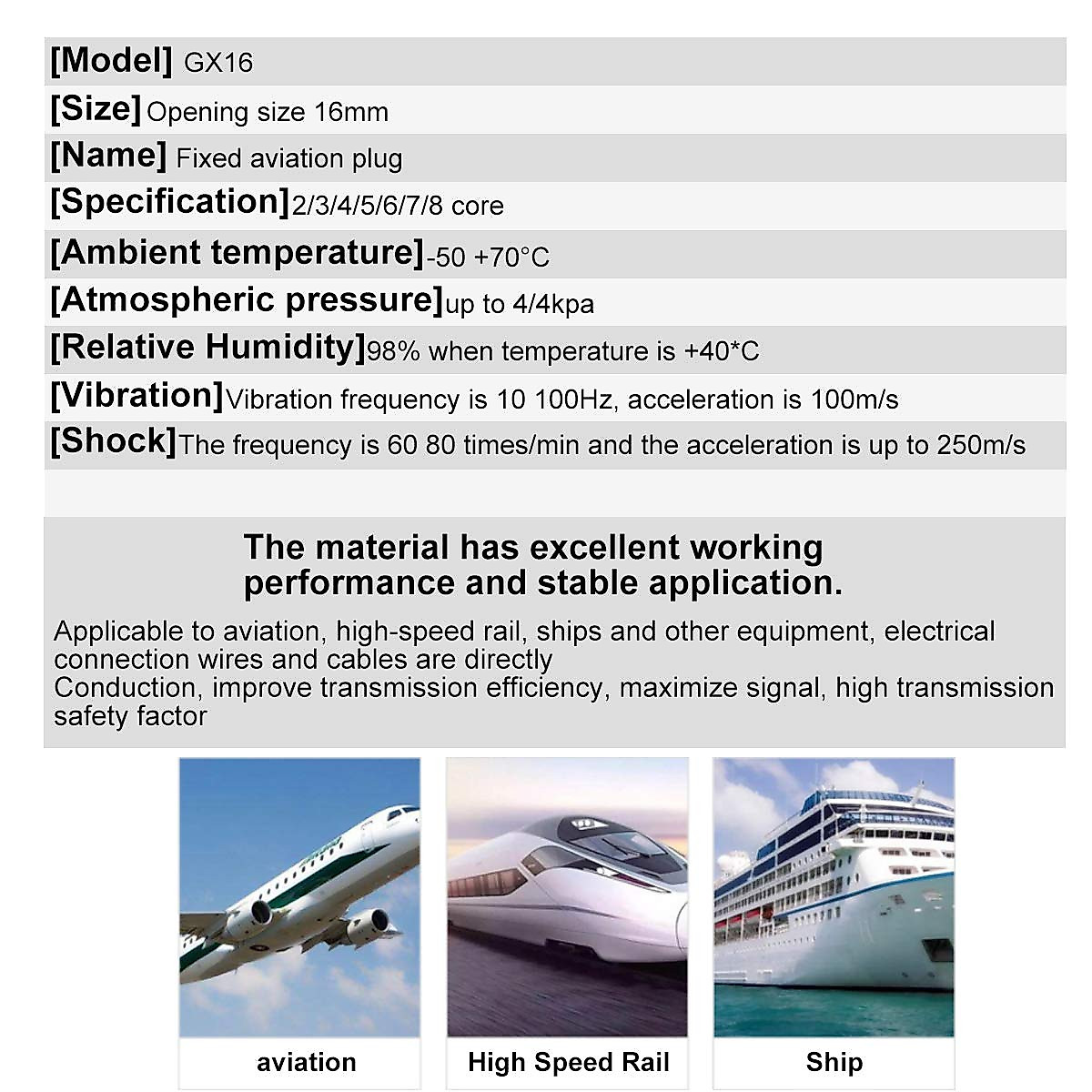 DIYhz GX16 6 Pins Panel Mount Circular Metal Aviation Connector Adapter Male Female Plug Metal Socket (10 Pcs)