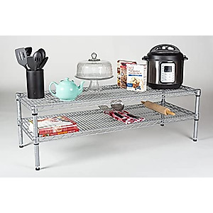 Omega 18" Deep x 42" Wide x 36" High 2 Tier Gray Starter Shelving Unit