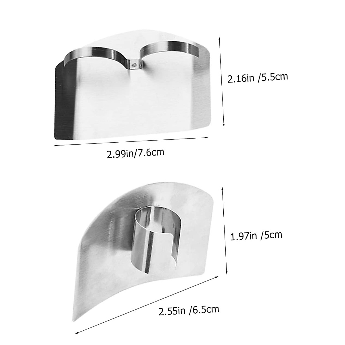 Housoutil 6pcs Stainless Steel Hand-guard Tools Finger Covers Safety Protector Kitchen Hand Protectors Stainless Finger Protector Kitchen Supply Finger Cutting Guard Multifunction Finger Cot