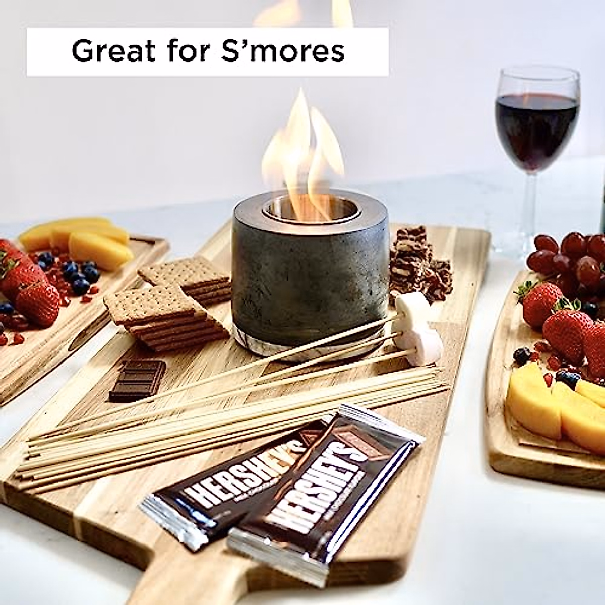 Roundfire Tabletop Fire Pit (2 Pack - No Smores Kit) Ethanol Table Top Fire Pit