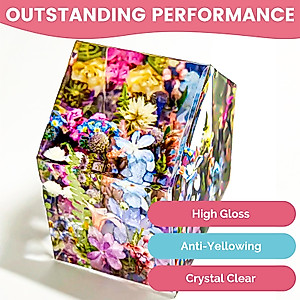 84oz Casting Epoxy Resin Kit - Crystal Clear Epoxy Resin for Wood, Molds, Jewelry Making, Table Top - Non Yellowing 2 Part Resin Kit (42oz Resin and 42oz Hardener) with Silicone Cups, Sticks