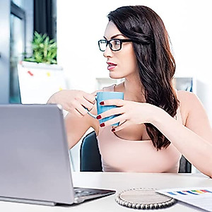 6 Pcs Beaded Wood Coasters Sets 3.94 Inches Round Beaded Coasters Farmhouse Coasters Home Wood Coasters for Drinks Bar Coasters Table Top Coasters for Home Kitchen Table Housewarming (White)