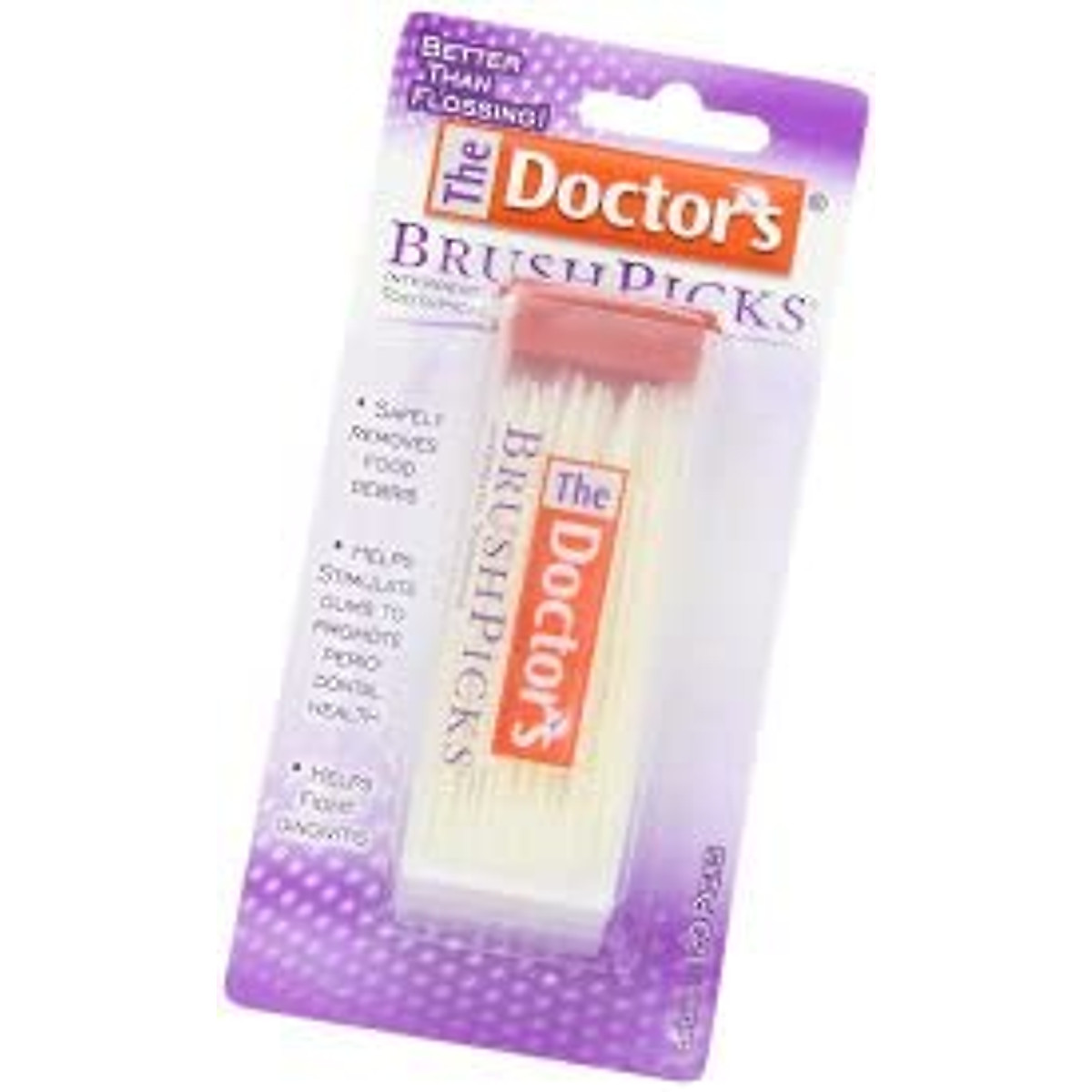 The Doctor's BrushPicks Interdental Toothpicks | 120-Picks per pack | (6-Pack)