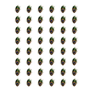 tkcutecandies123 48 Peacock Feather Envelope Seals Labels Stickers 1.2" Round
