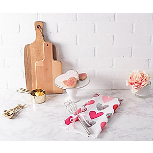 DII Valentine's Day Collection Kitchen, Dishtowel Set, 18X28", Hearts Collage, 2 Piece