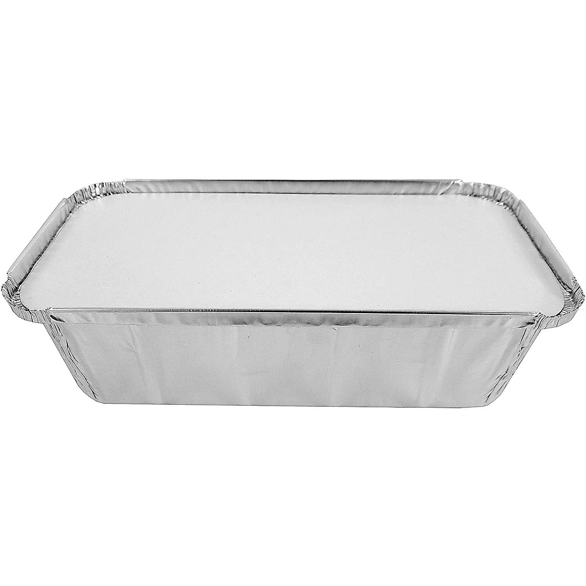 D&W Fine Pack A86 2 lb. Aluminum Foil Loaf/Bread Pan Tins w/Foil Board Lid (Pack of 25 Sets)