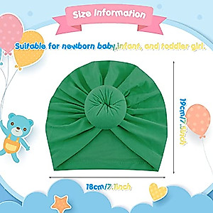 JaGely 18 Pieces Baby Turban Bun Knot Newborn Turban Hat Baby Headwrap Turban Hats Girl Toddler Hat Turban Boy Nursery Beanie Infant Turban Hospital Multi-Color