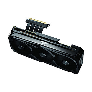 Phanteks (PH-CBRS4.0_FL22) 220mm Flat Line PCI-E gen4.0 x16 Riser Cable, 90 Degree Adapter, Black