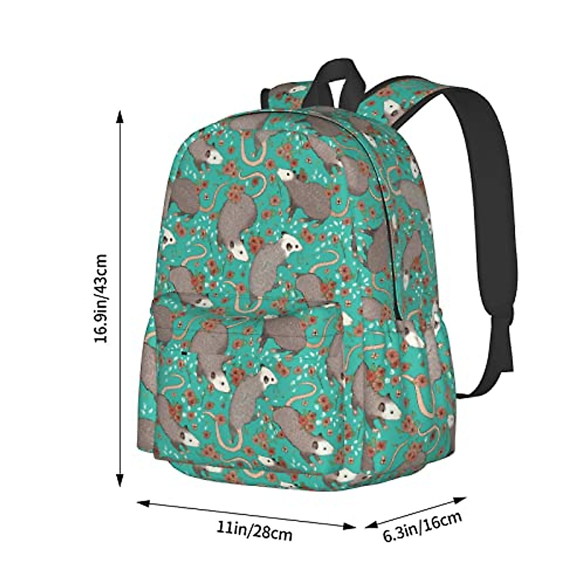 Biunnru Possums Travel Backpacks 15 In Cartoon Backpacks For Laptop Backpack