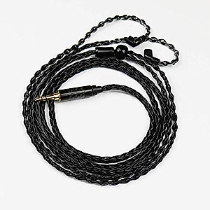 Senlee 8 Core Upgrade Silver Plated Copper Earphone Cable, Replacement IEM Cable Improved 2Pin 3.5MM Plug for KZ ZSN Pro ZS10 Pro AS16 TRN BA5 ST1(for KZ ZSN ZSX ZS10 Pro, 3.5MM Plug)