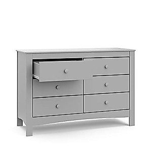Graco Noah 6 Dresser, 6 Drawer, Pebble Gray