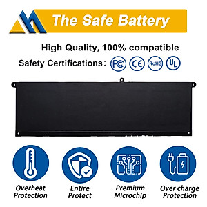 Mobik 64Wh TN70C Battery Replacement for Dell Inspiron 3510 3511 3515 5310 5410 5418 5510 5515 Latitude 3320 3330 3420 3520 Series Vostro 3510 3511 3515 5410 5510 G91J0 V6W33 0WV3K8 15.2V 4000mAh