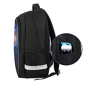 P ELEGANT PROTECTION Luminous Universe Space Galaxy 3D Print School Backpack Lightweight Students Bookbag for Kids