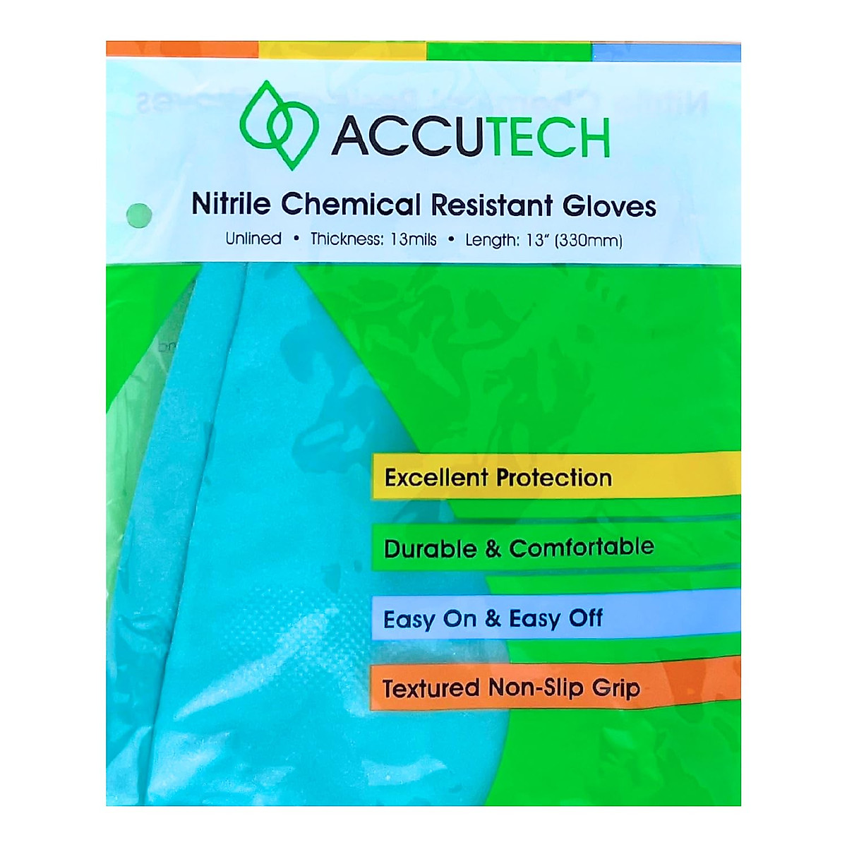 ACCUPOUR Measuring Pitcher, Plastic, Multipurpose - Great for Chemicals, Oil, Pool and Lawn - Ounce (oz) and Milliliter (mL) Increments, Bundle with ACCUTECH Nitrile Gloves (13 mil) XL (32oz)