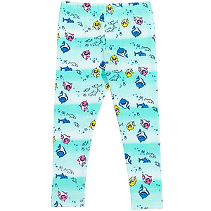 Pinkfong Baby Shark Toddler Girls Graphic T-Shirt and Leggings Outfit Set Pink/Blue 3T