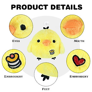 VIBERS 6.7 inch Little Baby Chick Stuffed Animal Cute Small Chicken Plush