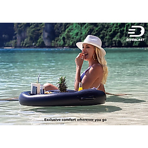 DIVEBLAST: Premium Floating Drink Holder for Pool, Hot Tub Drink Holder Floats, Swimming Pool Accessories for Adults, Drink Floaties for Pool