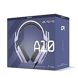 Logitech G Astro A10 Gen 2 Cross-Platform Wired Gaming Headset for PlayStation 5/4, Xbox S|X, Nintendo Switch, PC: 3.5mm Headphone Jack, 32mm Drivers, Flip-to-Mute Mic, Over-Ear - Lilac