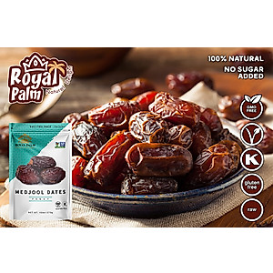 Medjool Dates | Royal Palm | 12oz | 100% Natural | NO Sugar Added | Non GMO | Kosher - 1 Bag