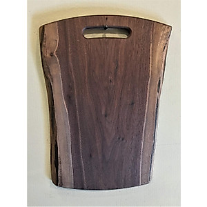 Black Walnut Gorgeous, Unique, Forest-to-Table Double Live-Edge Wood Charcuterie/Appetizer/Dessert/Grazing/Cheese/Cutting Board 20" x 12.5".