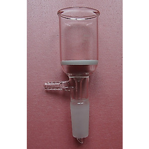 Deschem 60ml,24/40,Glass Buchner Filter Funnel,3# Coarse Filter,Vacuum Hose Connection