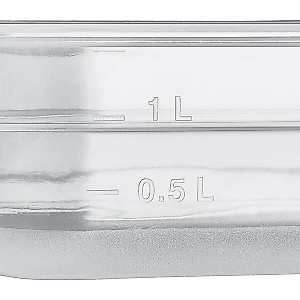 uVeans 8 Pack Commercial Food Pans - 1/4 Size 2 1/2 Inch Deep - NSF Plastic Food Pans - Freezer Safe