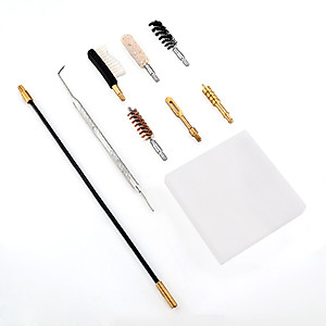 Raiseek Handgun Cleaning kit .357 Caliber Gun Cleaning Kit 9mm Pistol Cleaning Kit Bore Brush and Jag