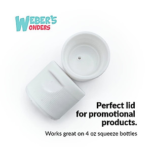 24/410 White Replacement Flip-Top Dispensing Caps - For Squeeze Bottles - Neck Diameter 24mm (12)