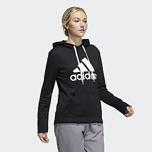 adidas Women's Game and Go Big Logo Hoodie, Black/Chalk White, X-Small