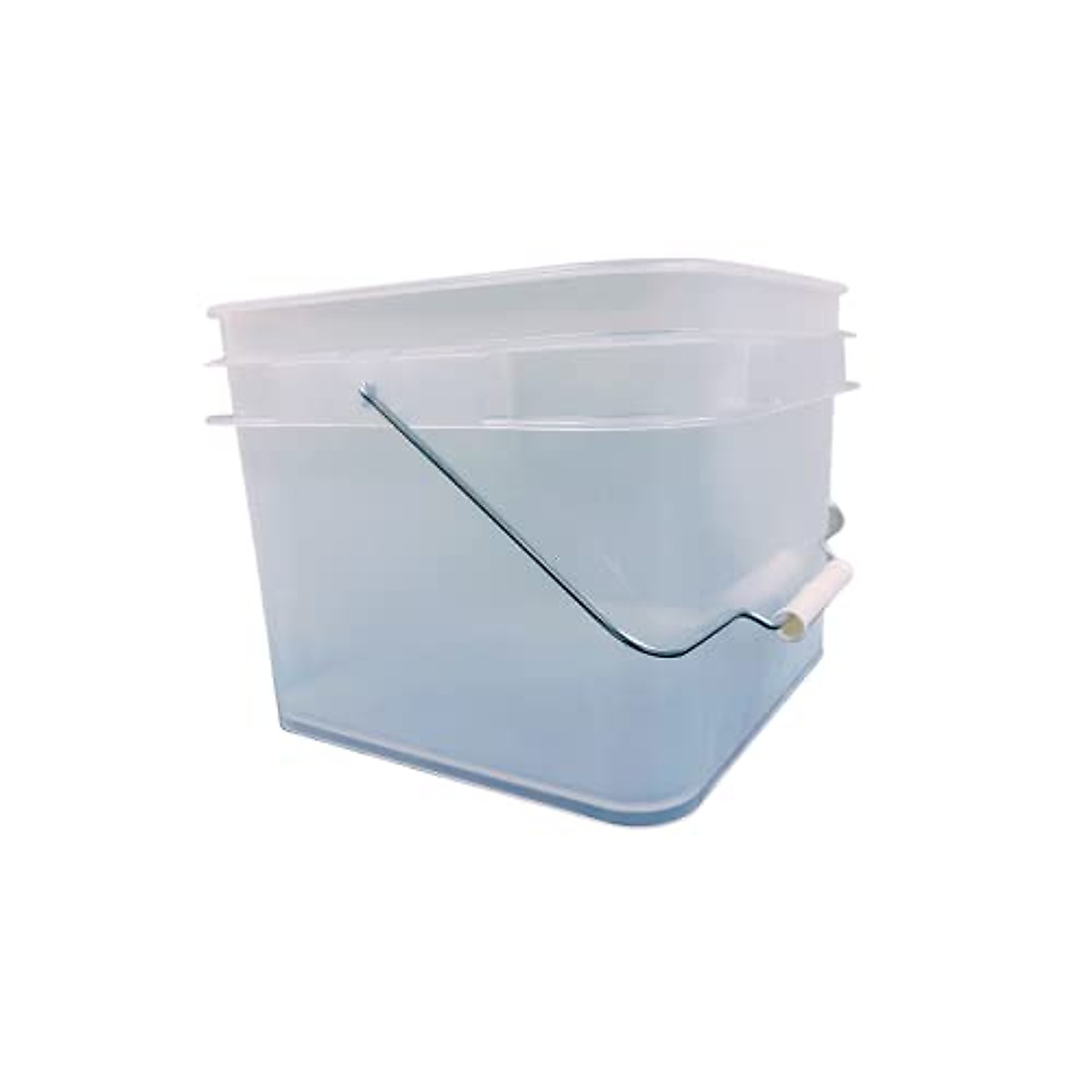 House Naturals 2 Gallon Square Food Grade Bucket Container Pail with Lid Metal Handle (Pack of 3) Made in USA