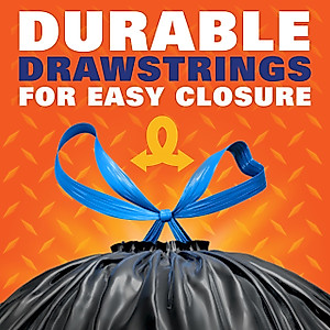 Hefty Strong Large Trash Bags, Black, 30 Gallon, 28 Count