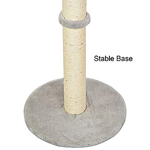 Kazura 29" Tall Cat Scratching Post, Cat Post Scratcher with Sisal Rope and Base Covered with Soft Plush,Cat Scratcher for Kittens(29 in Tall)