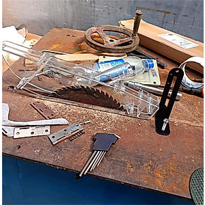 Table Saw Dustproof Cover, Acrylic Protection Saw Blade Case, Dispensing Knife Universal for 4-10 Inch Table Saw & Other Saws Woodworking Safety Shell