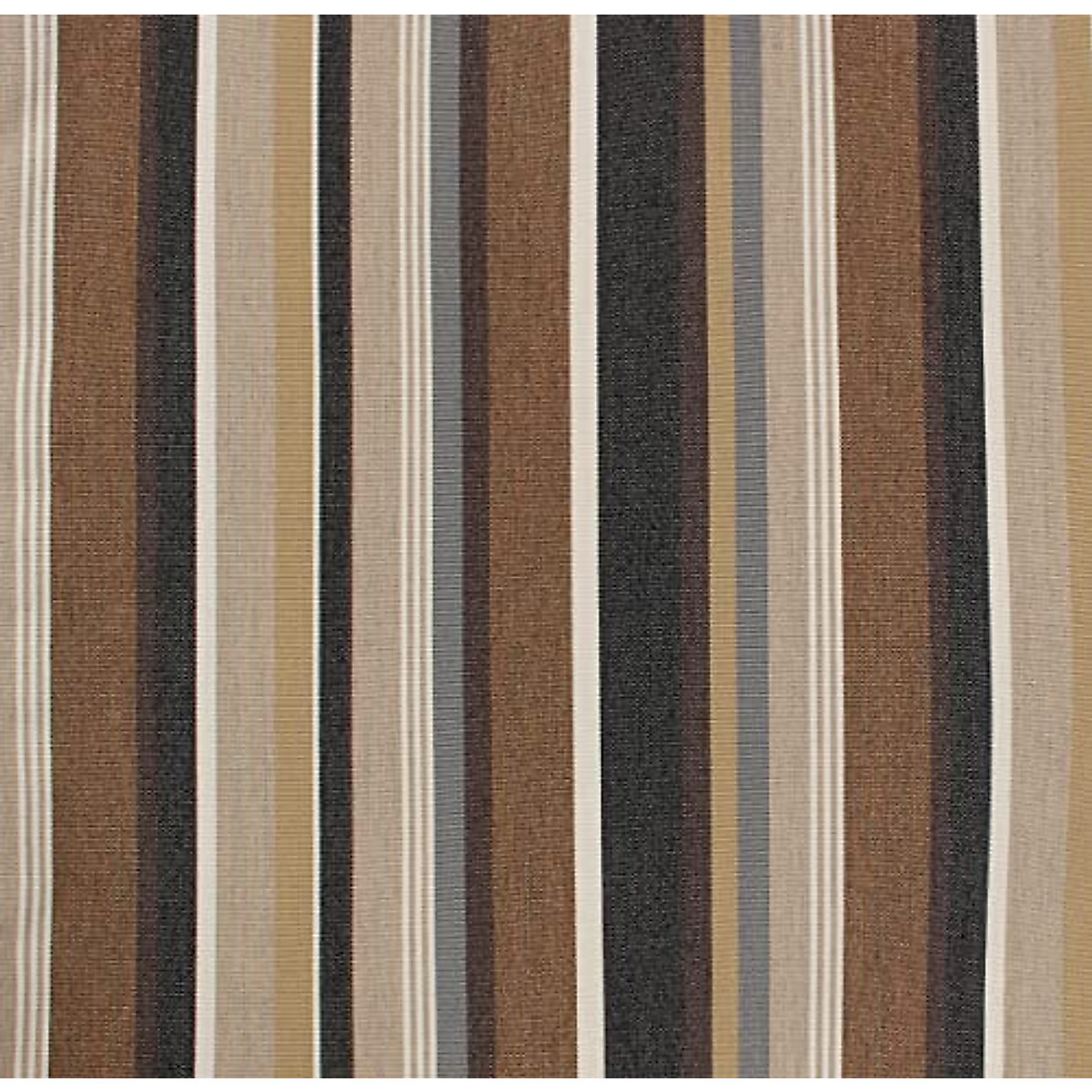 RULU Ottoman Outdoor/Indoor Sunbrella Bean Bag Pouf 19"x19"x18"H Capitol Stripe Espresso