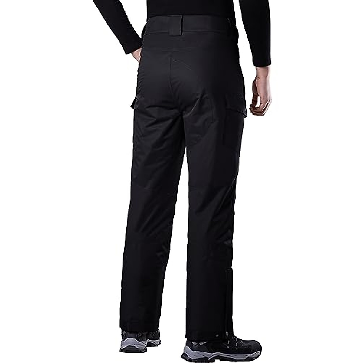 FREE SOLDIER Men's Waterproof Warm Snowboard Insulated Pants Winter Ski Snow Pants Small(30-32)/32L