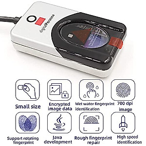 100% USB Fingerprint Reader Digital Persona U.are.u 4500 Reader USB Biometric Fingerprint Scanner 70" Cable (5pcs)