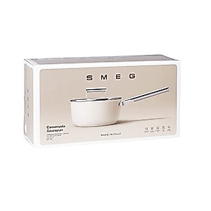 Smeg CKFS2011RDM Saucepan, Red, Non-Stick, Aluminium, Patented Base, 20cm