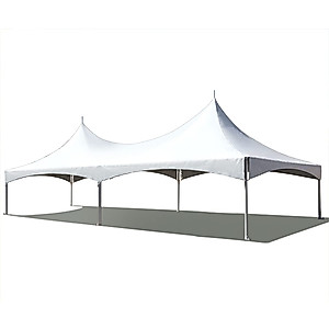 TentandTable 20' Foot x 40' Foot Twin Tube West Coast Frame Style Party Tent - White Canopy - 2.5" Inch Aluminum Frame - Canopies for Banquets, Weddings, Graduations, and Events