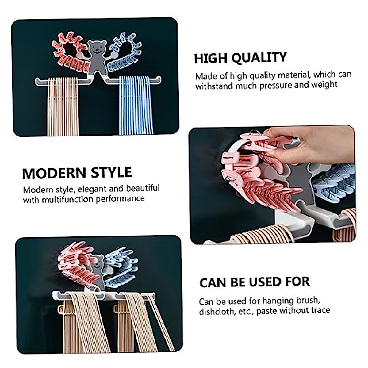 HOOTNEE 2Pcs Hanger Storage Rack Paper Towel Shelf Paper Towel Holder Wall Hooks for Coats Metal Clothes Hangers Wall Mounted Shelves for Storage Metal Storage Rack Shower Towel Stand pp